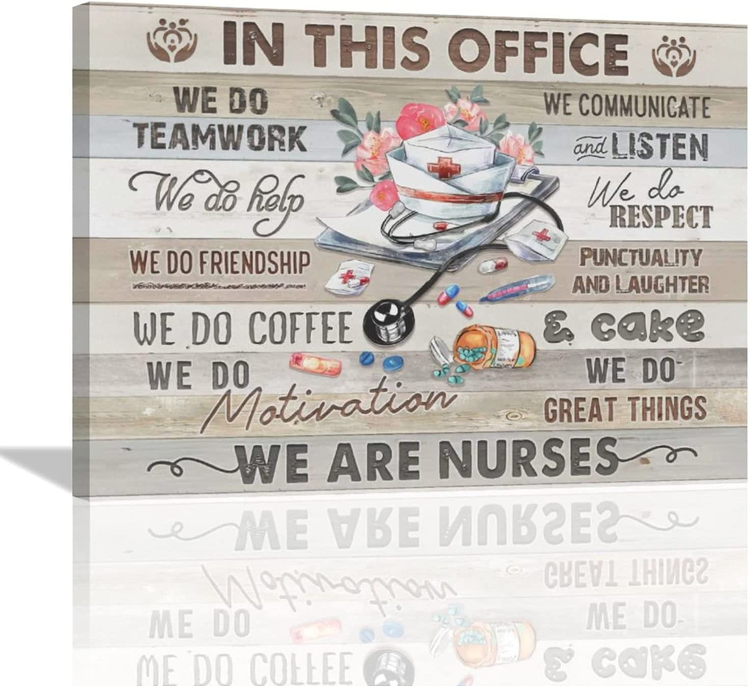 KSIW-In This Canvas Wall Art Nurse Cap Stethoscope Painting For Wall ...