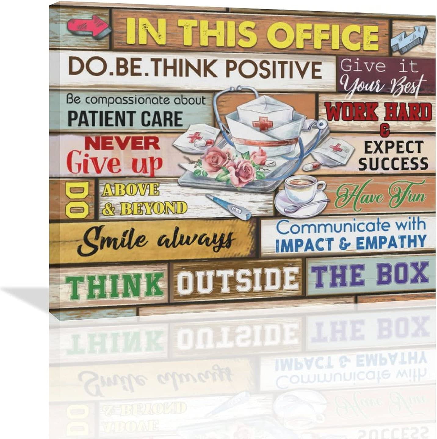 KSIW-In This Office Canvas Wall Art Never Give Up Nurses Painting For ...