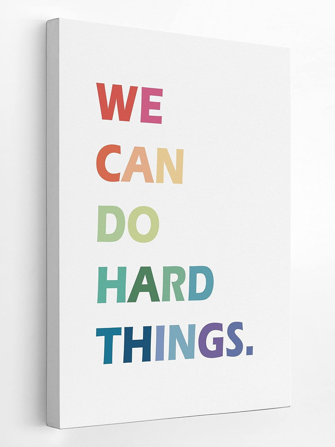 KSIW-Inspirational Quote We Can Do Hard Things Colorful Word Canvas ...