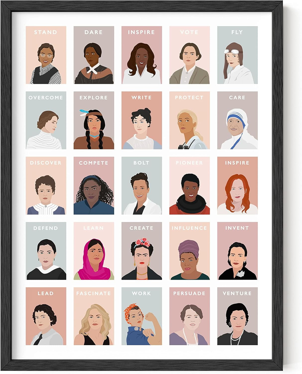 KSIW- Inspirational Women ArtAesthetic Feminist Wall Art and ...