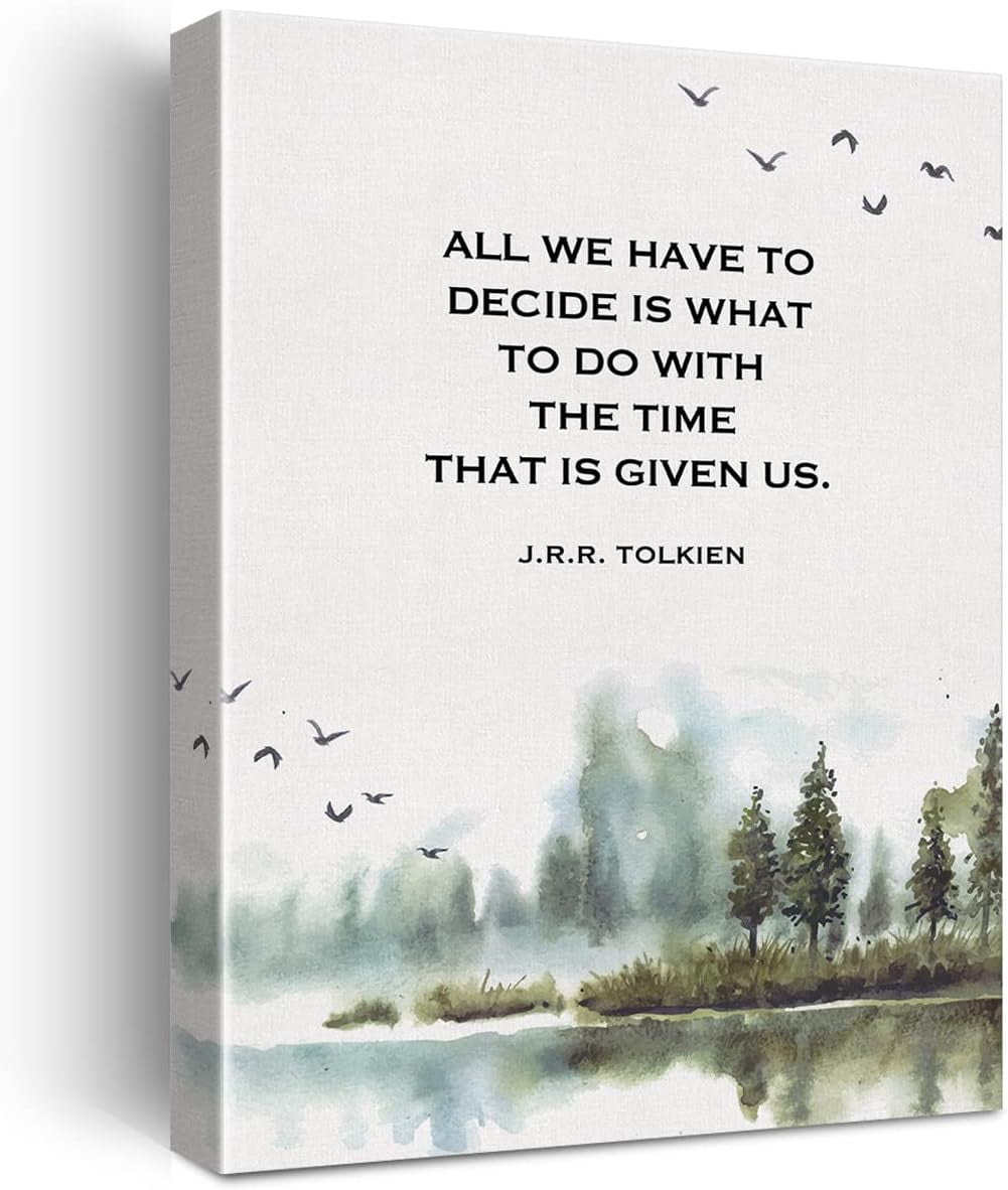 KSIW-J.R.R. Tolkien Quote Watercolor Print Canvas Wall Art Home Decor ...