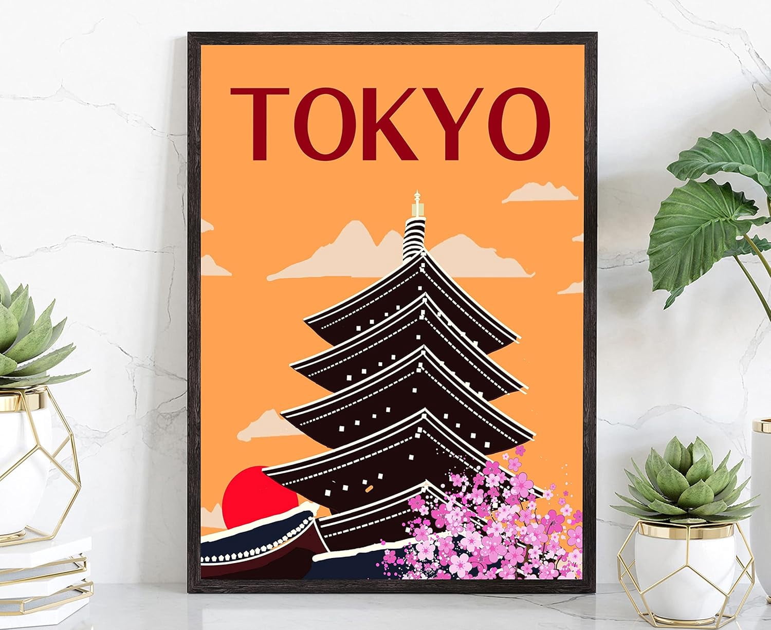 KSIW-Japan Tokyo Travel Poster, Tokyo Cityscape and Landmark Poster ...