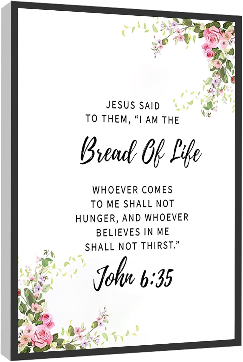 KSIW-John 6 35 Wall Art I Am The Bread Of Life Bible Verse Print ...