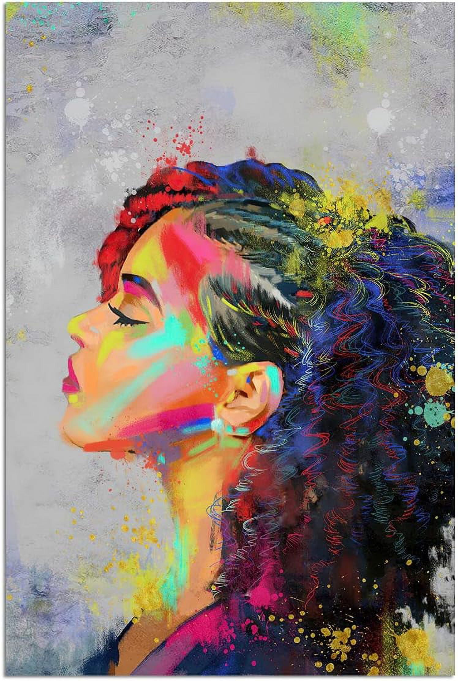 KSIW-KSIWAbstract Wall Art, African American Black Queen Poster ...