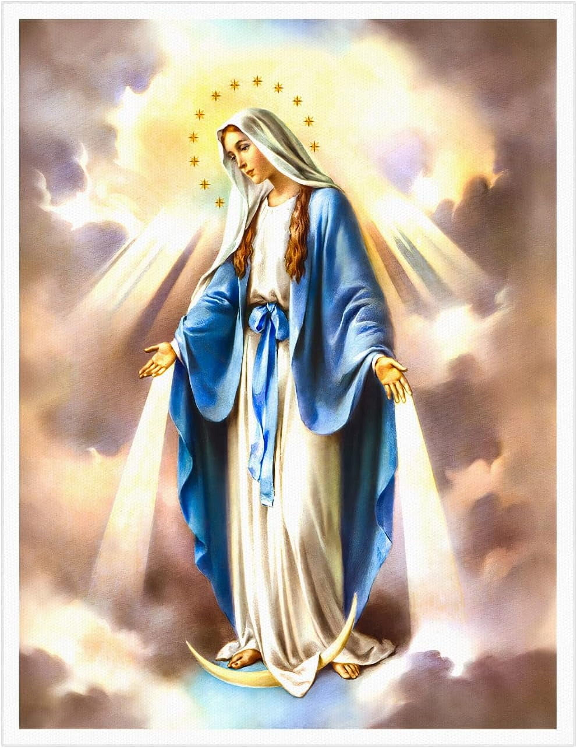 KSIW-Vintage Poster Virgin Mary Poster Religious Art Poster Catholic ...