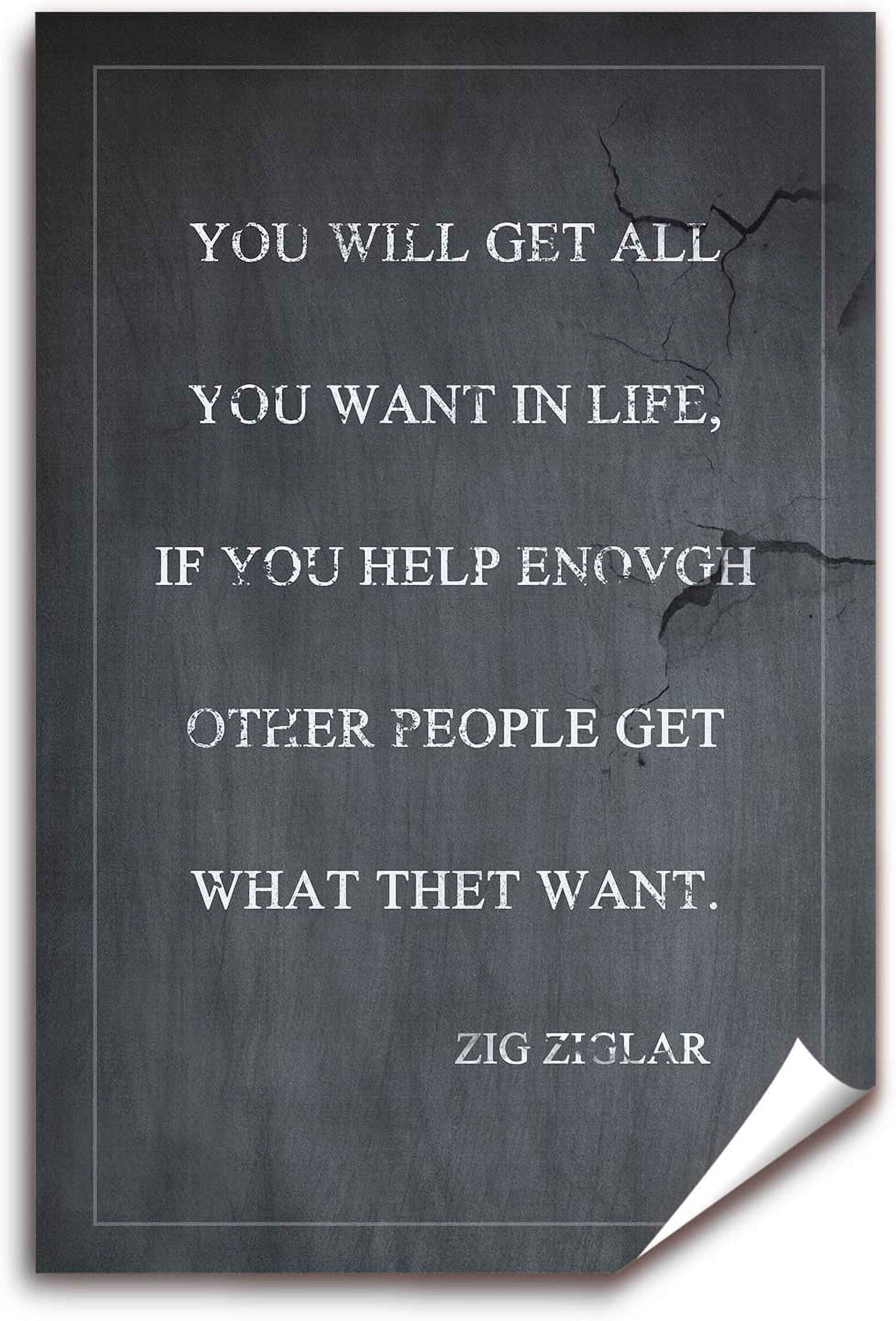 KSIW-KSIWZIG ZIGLAR Inspirational Quote Poster Helping Others Text ...
