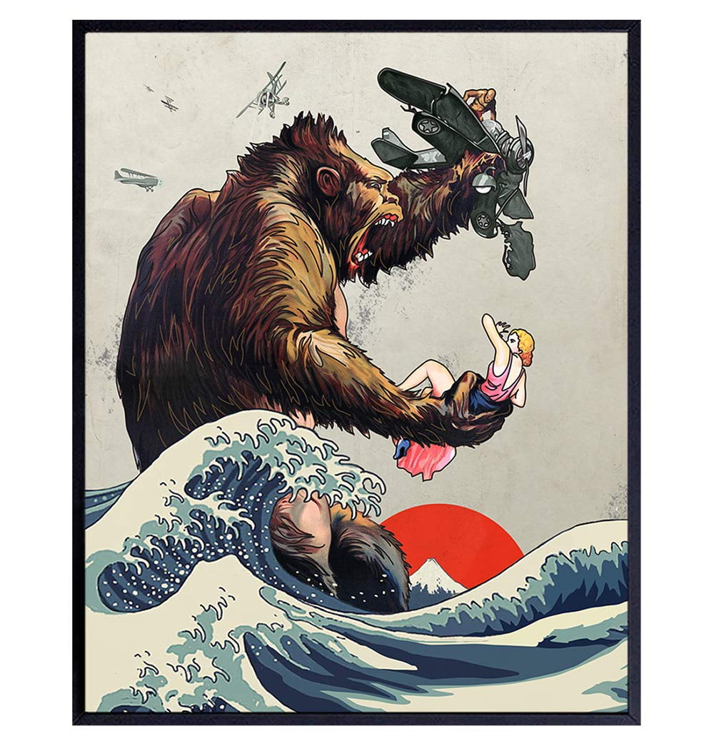 KSIW-King Kong Poster - Great Wave Off Kanagawa - Gift for Vintage ...