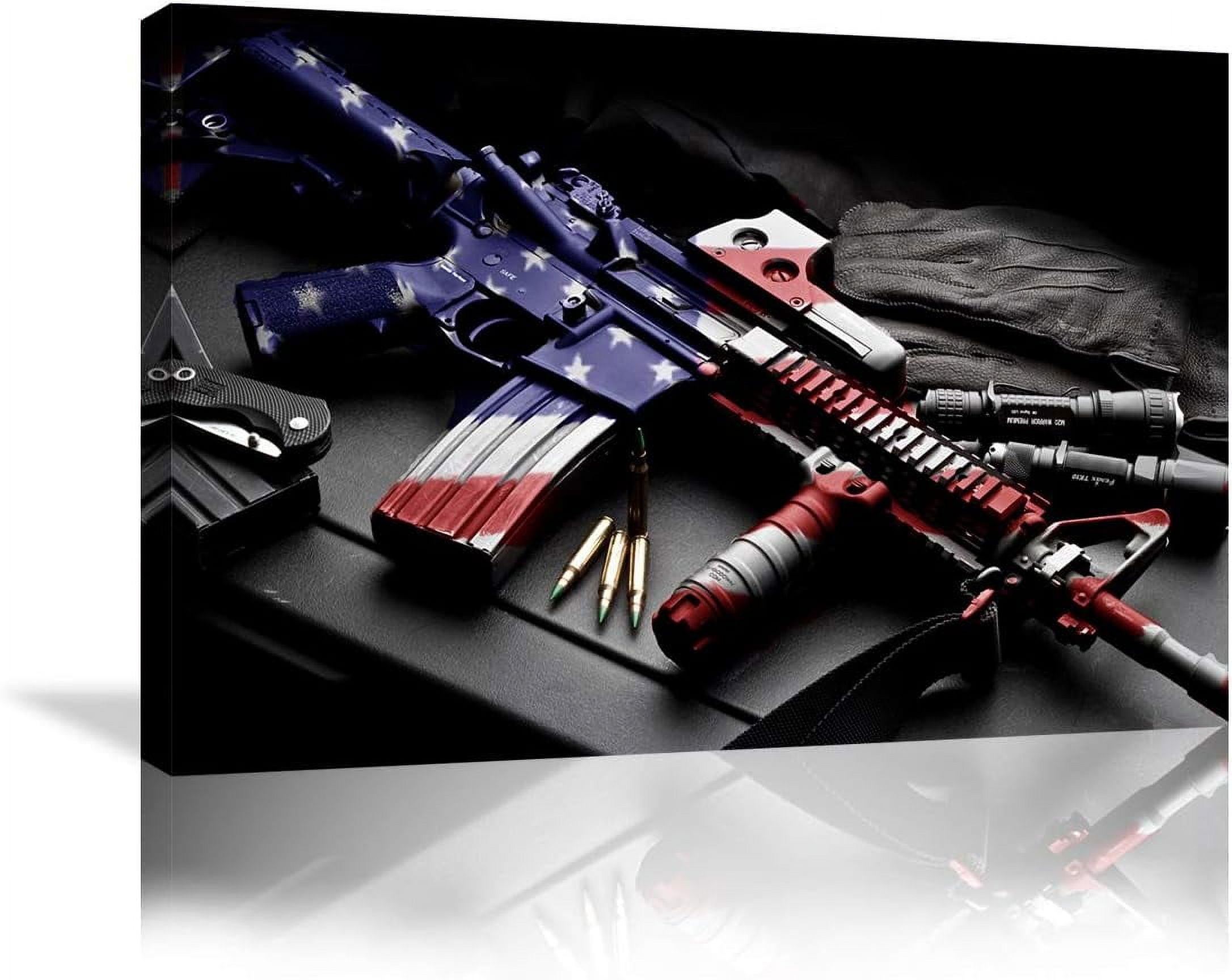 KSIW-Large Poster Retro American Flag Bald Eagle US Military Wall Art ...