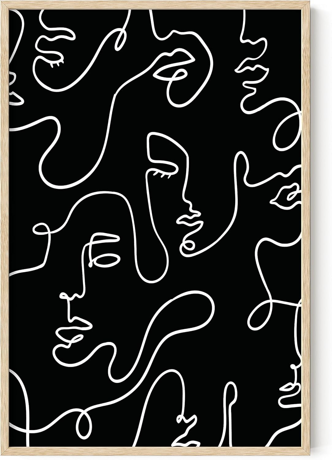 KSIW- Line Art Wall DecorWall Art Woman Silhouette Minimalist Line Art ...