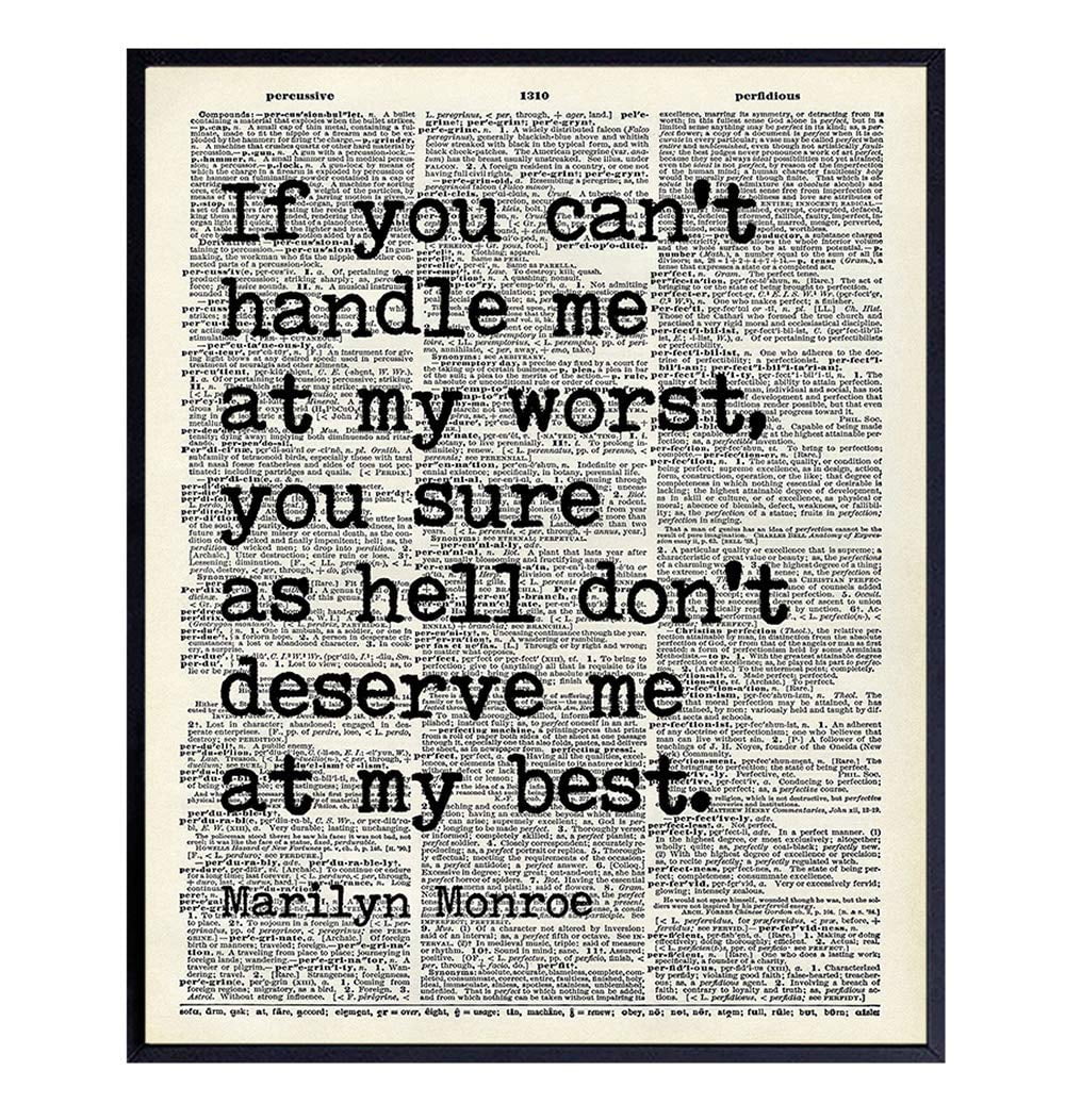 KSIW-Marilyn Monroe Poster - 8x10 Upcycled Dictionary Art - Home ...