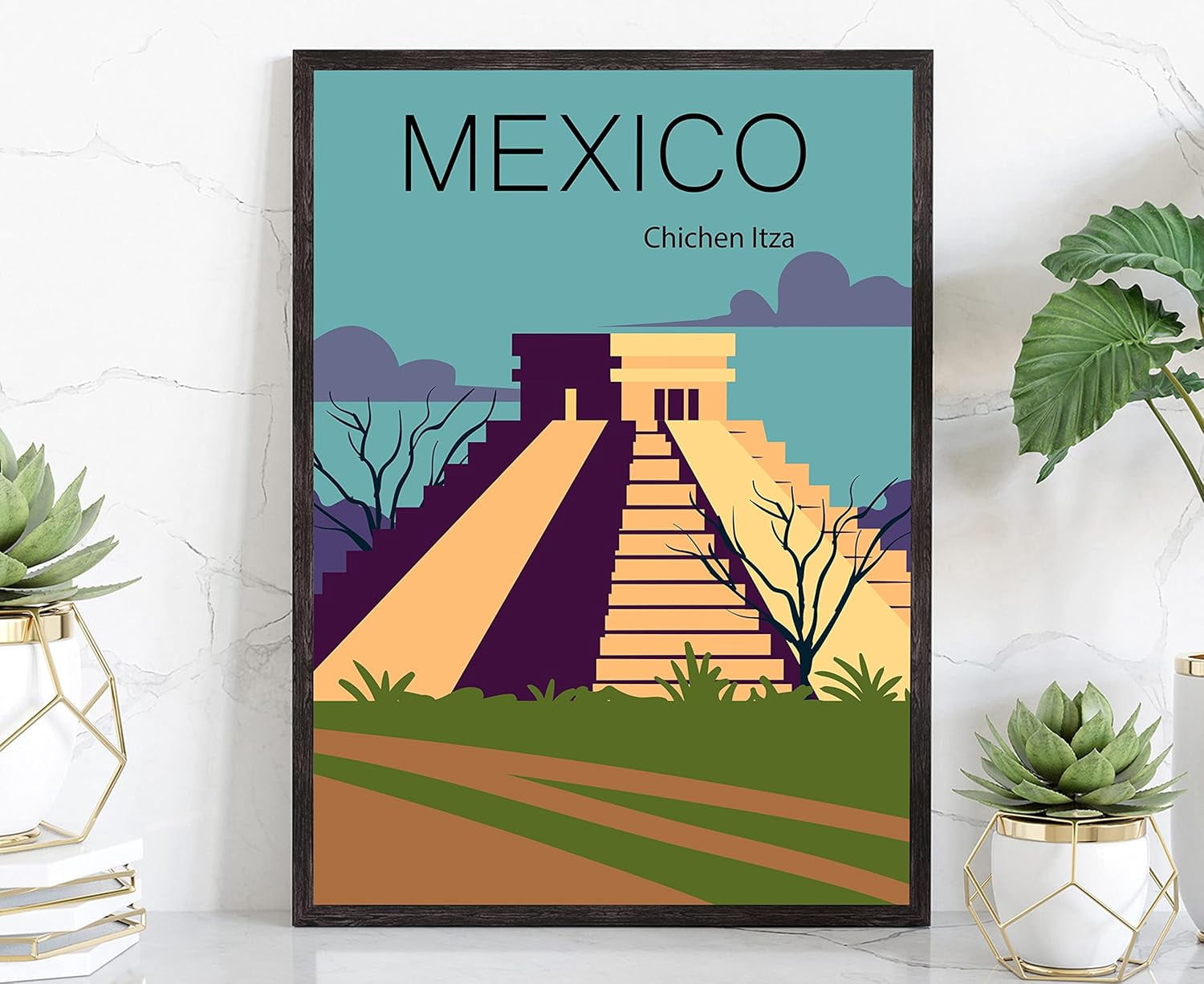 KSIW-Mexico Travel Poster, Mexico Cityscape and Landmark Poster Wall ...