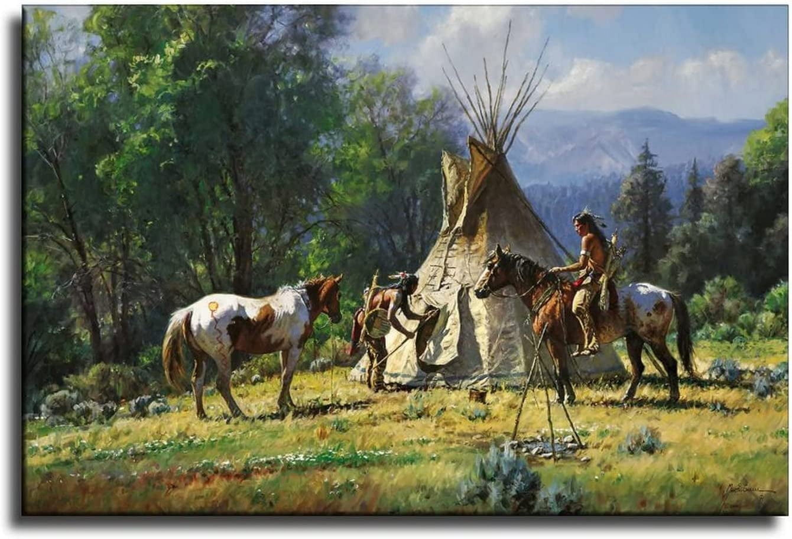 KSIW-Native Americans of The Old West Canvas Art Poster and Wall Art ...