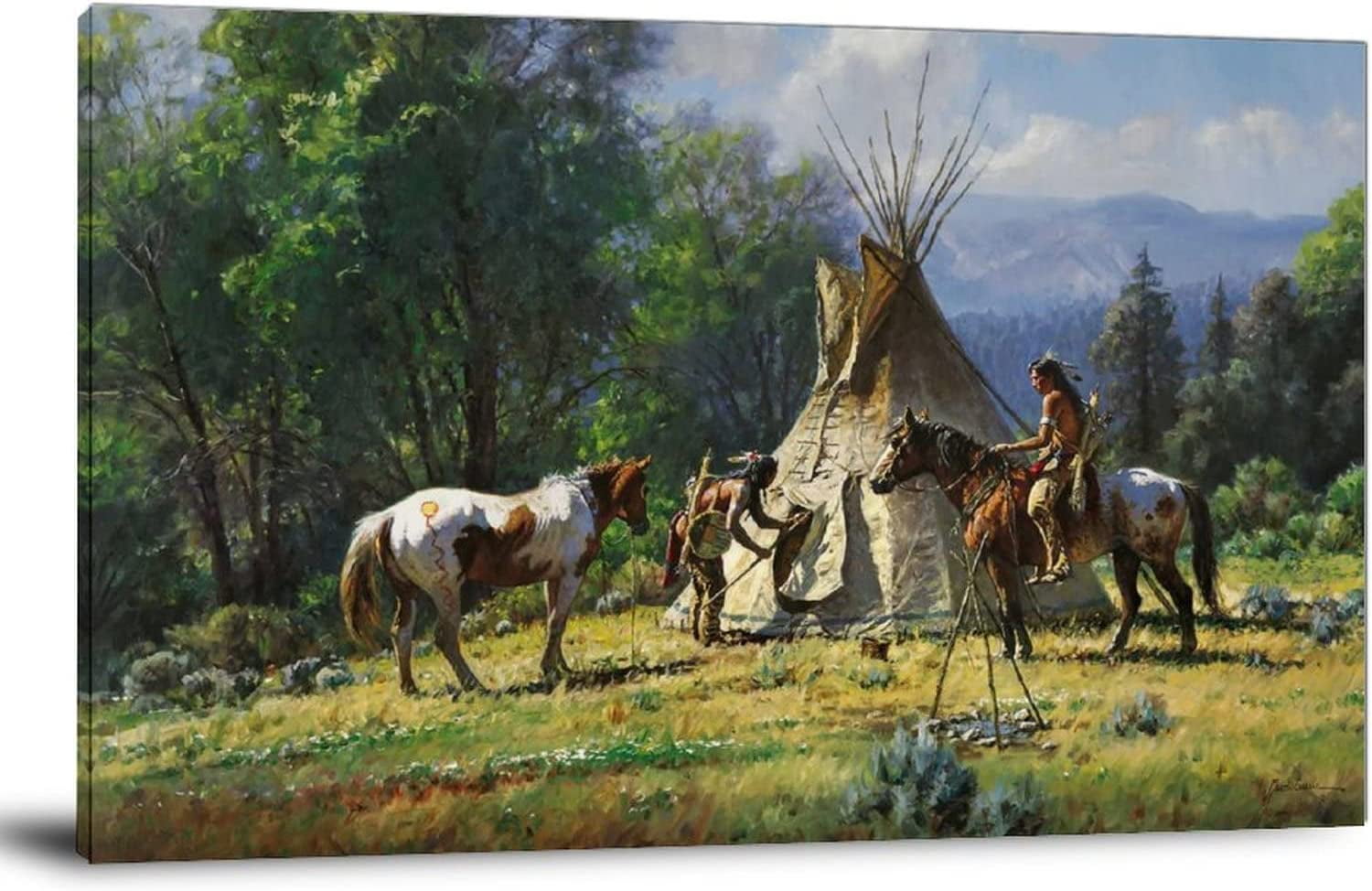 KSIW-Native Americans of The Old West Poster Decorative Painting Canvas ...