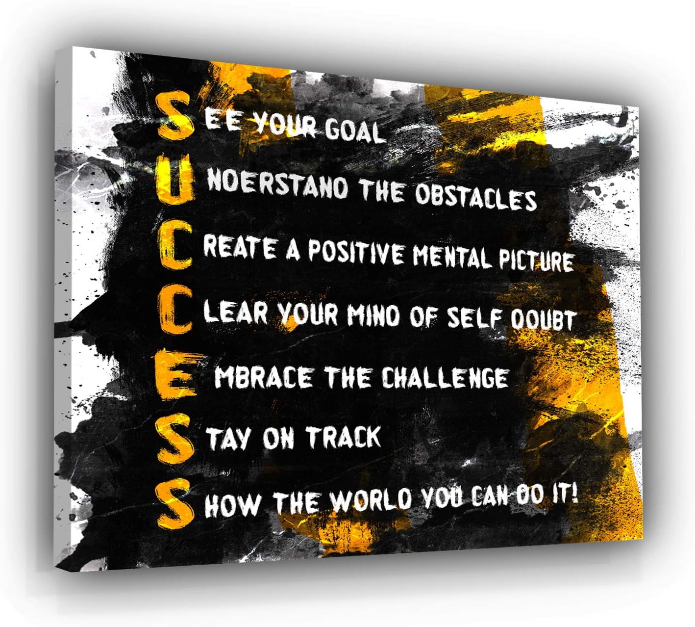 KSIW-Office Motivational Canvas Print Money Bag Success Wall Decor ...