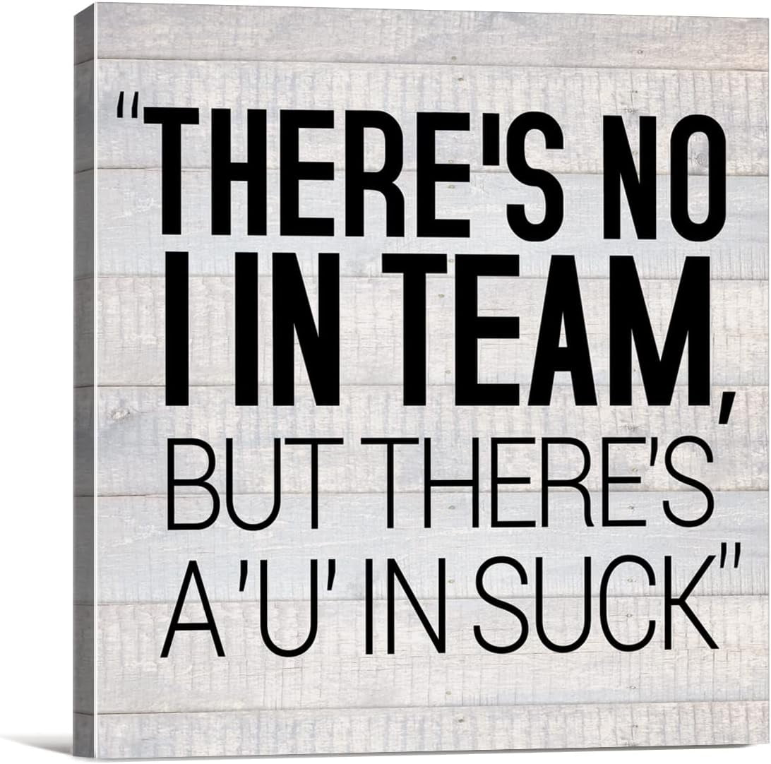 KSIW-Office Quote Canvas Wall Art UnUnframed Print 8x8 Inch Rustic ...