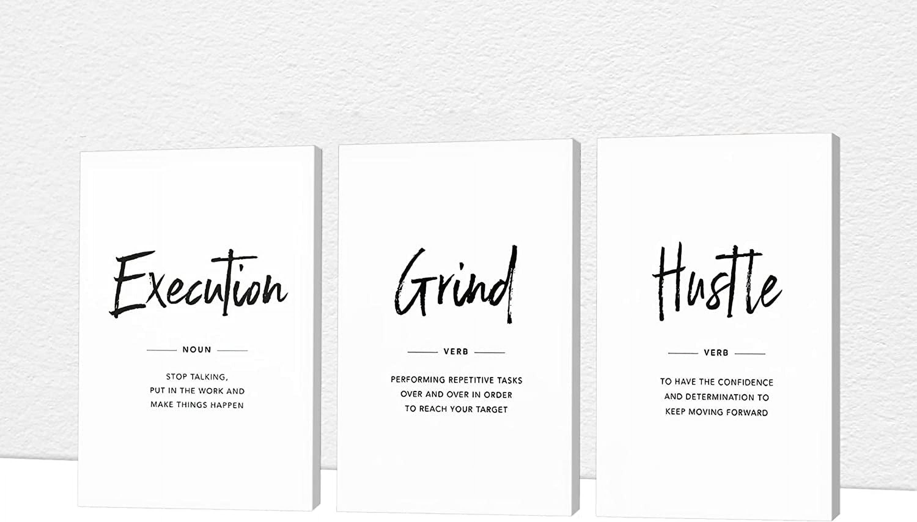 KSIW-Office Wall Art - 3 Panel Motivational Wall Art, Inspirational ...