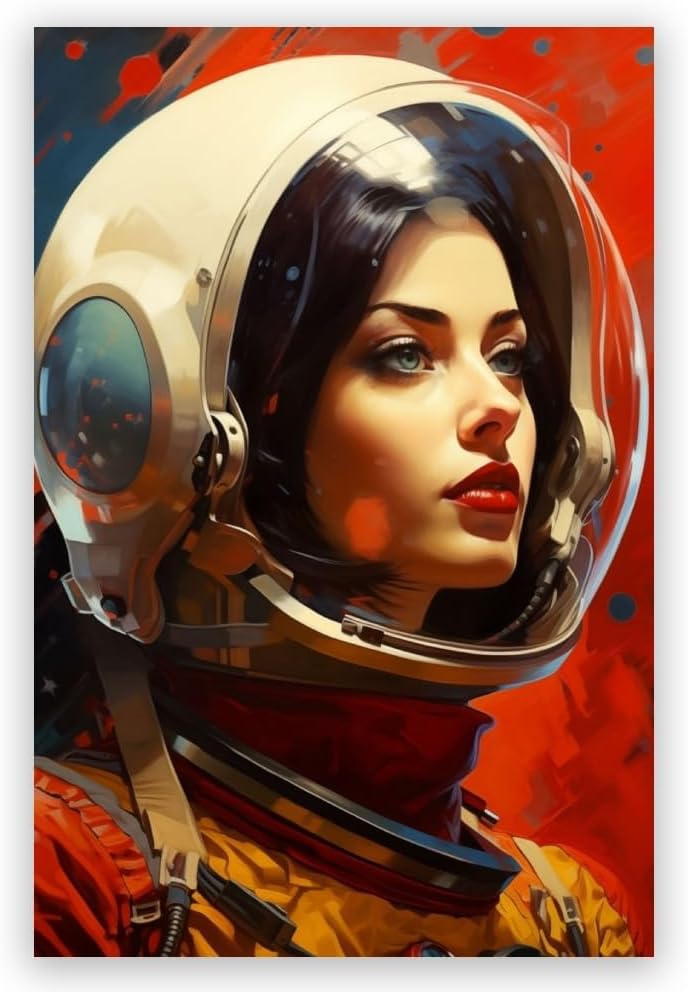 KSIW-Old Rocket adventure time poster retro wall art Milky Way galaxy ...