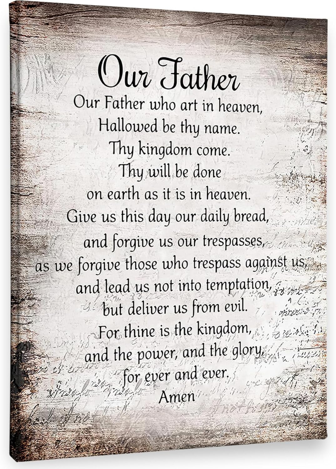 KSIW-Our Father Prayer Wall Decor,Christian The Lords Prayer Wall Art ...