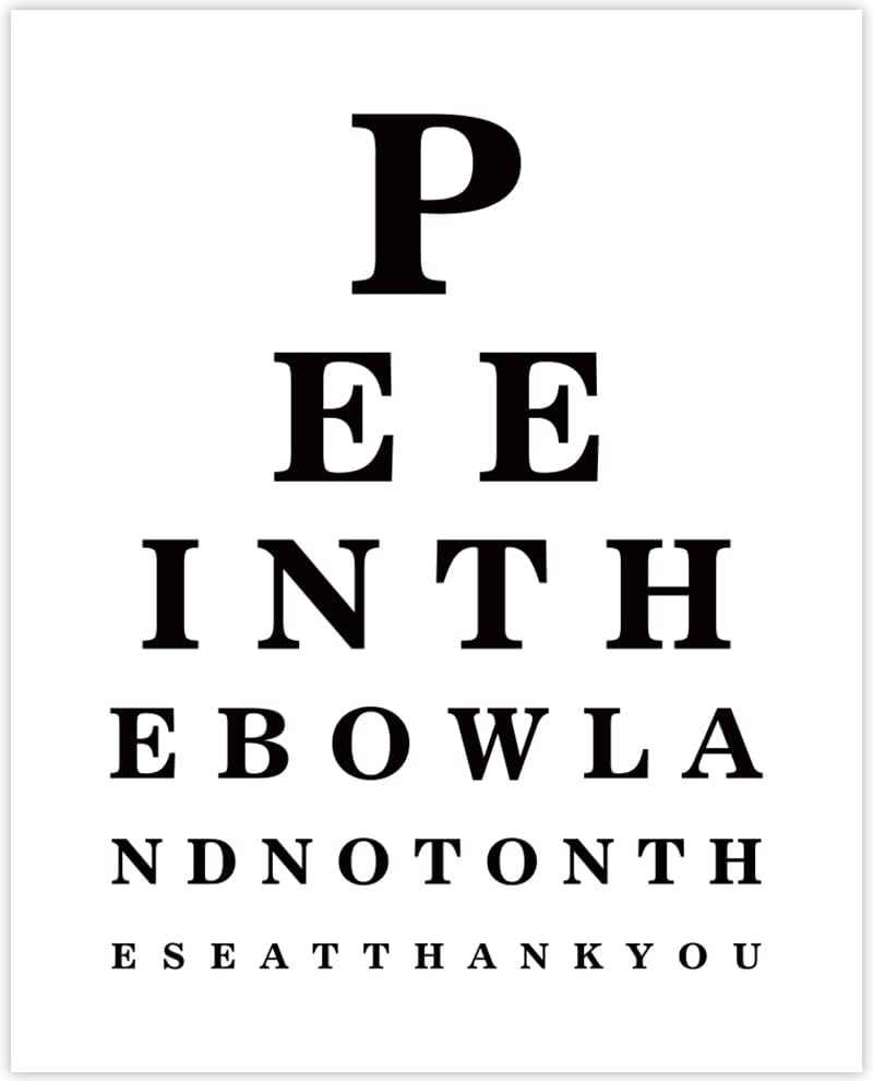 KSIW-Pee In The Bowl And Not On The Seat Thank You Wall Art Prints ...