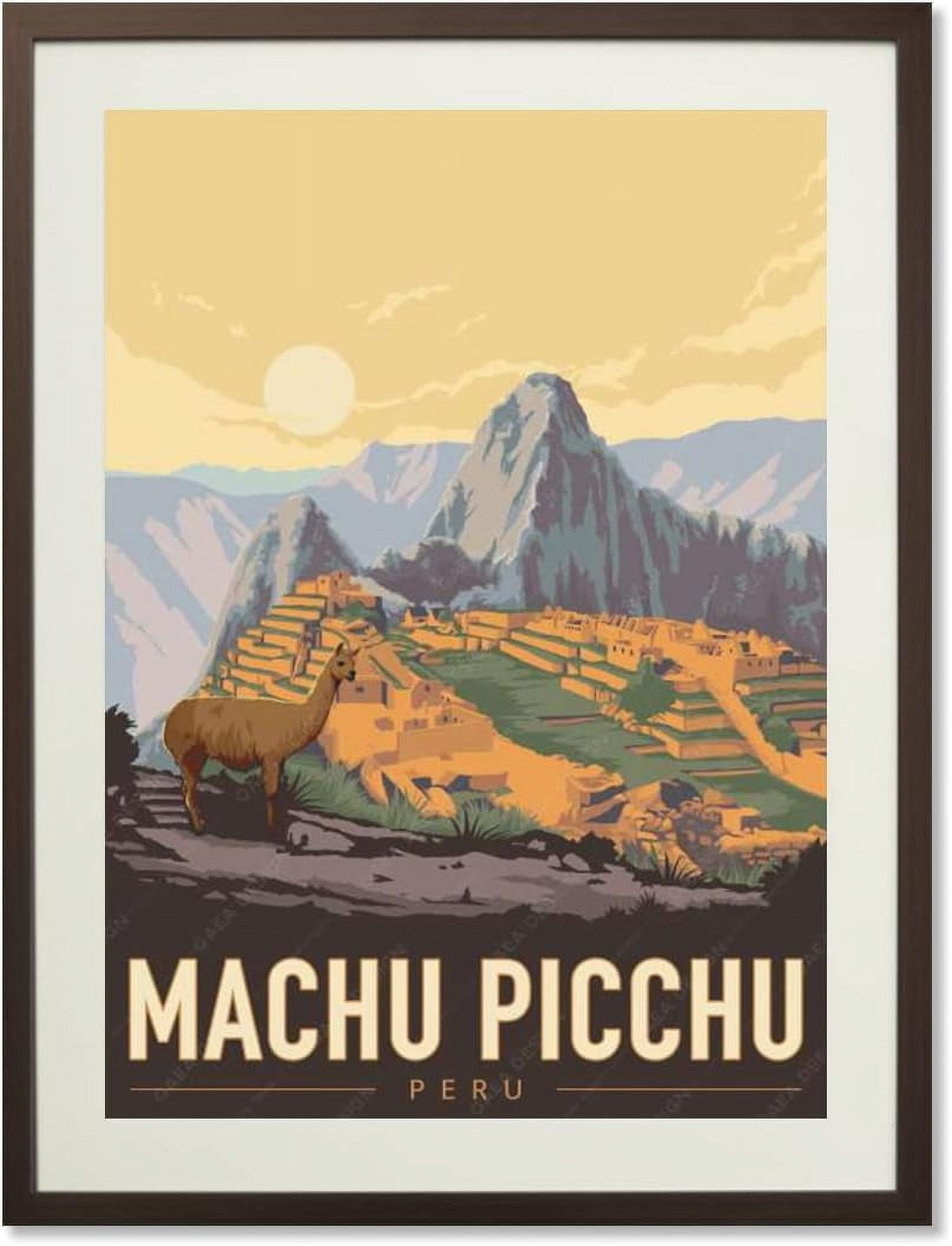 KSIW-Peru Machu Picchu World City Landscape Paintings Vintage Travel ...