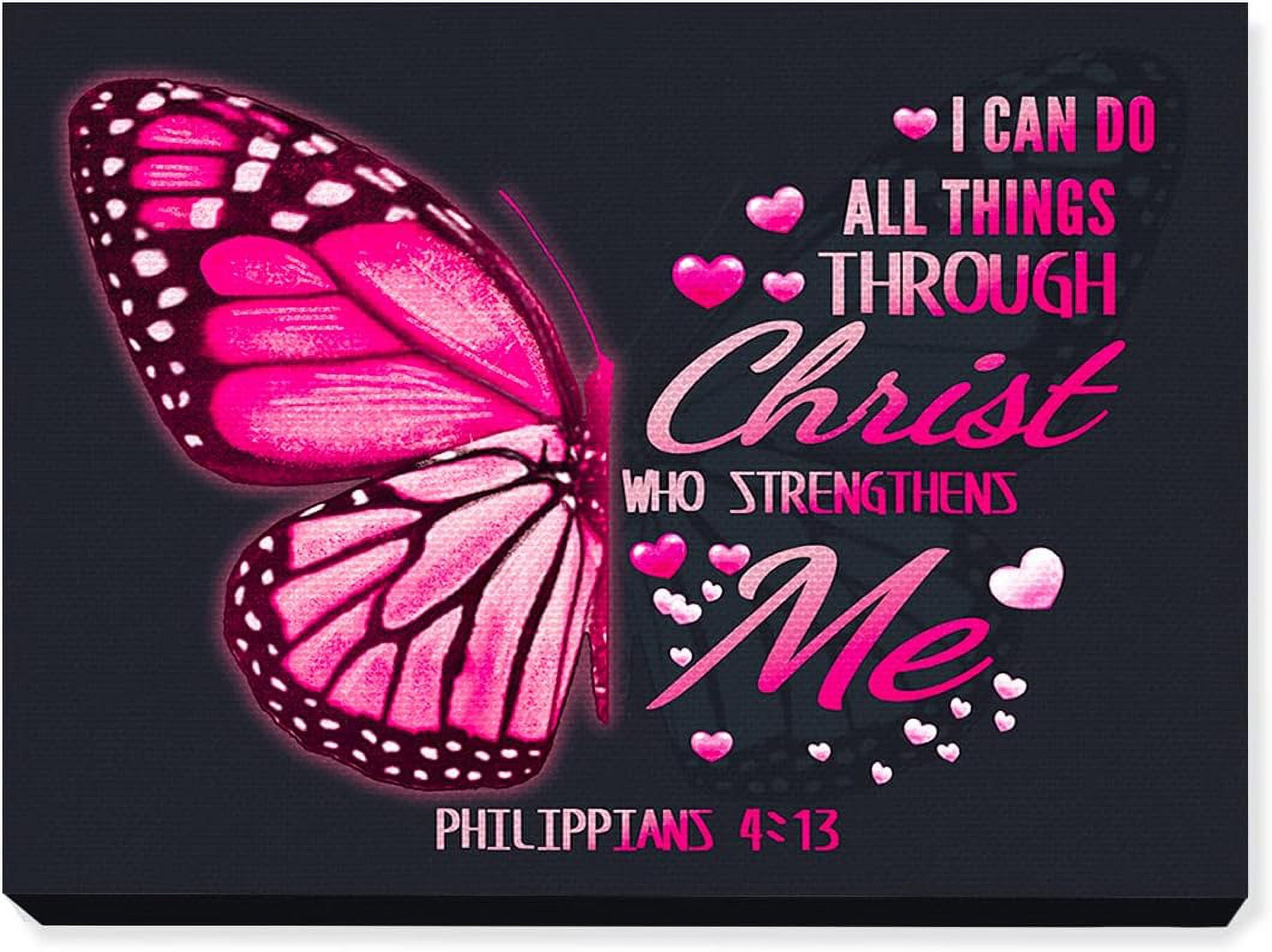 KSIW-Philippians 4:13 Wall Decor,Bible Verse Canvas Wall Art,I Can Do ...