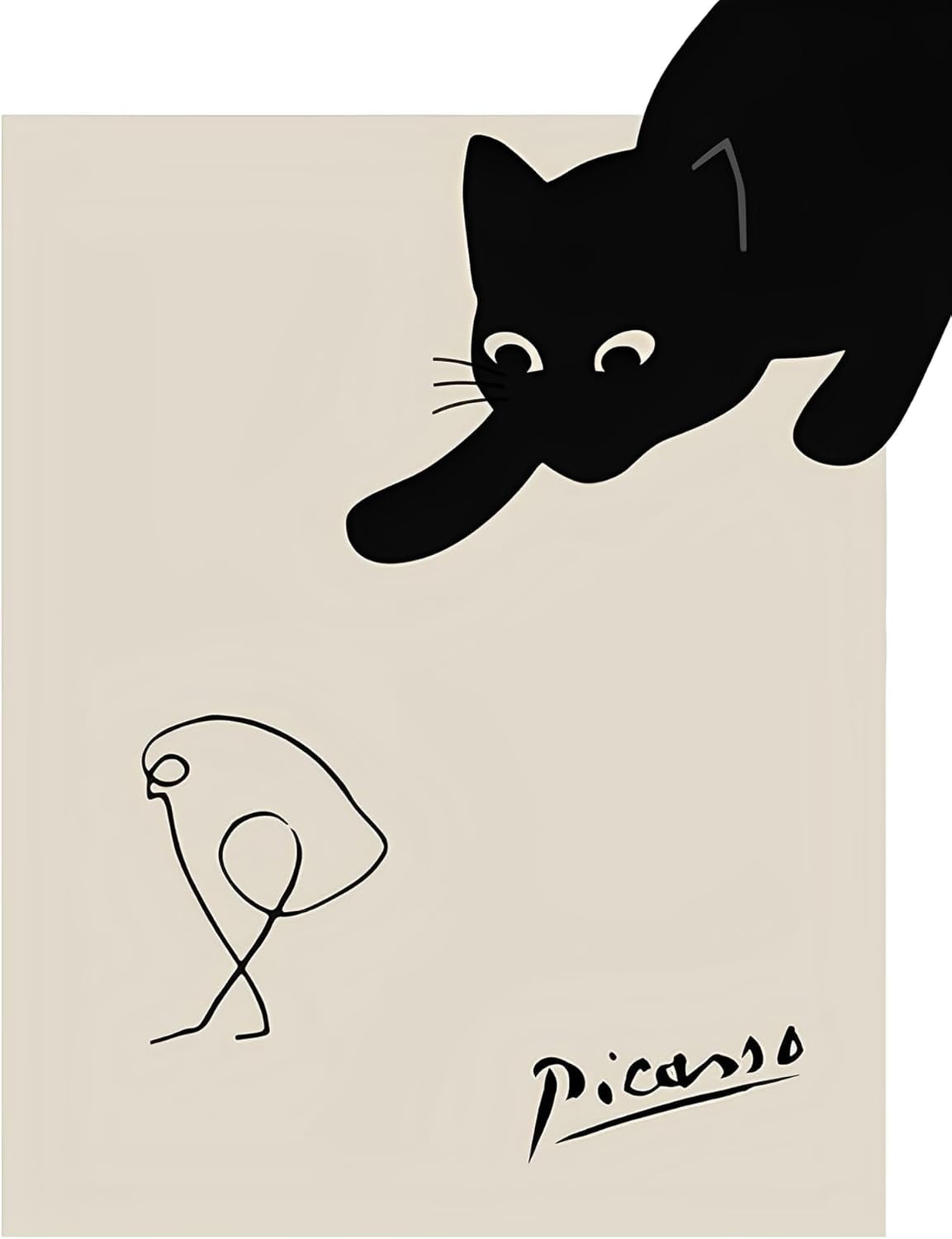 KSIW-Picasso Wall Art The Cat & Bird of Picasso Artwork Picasso Posters ...