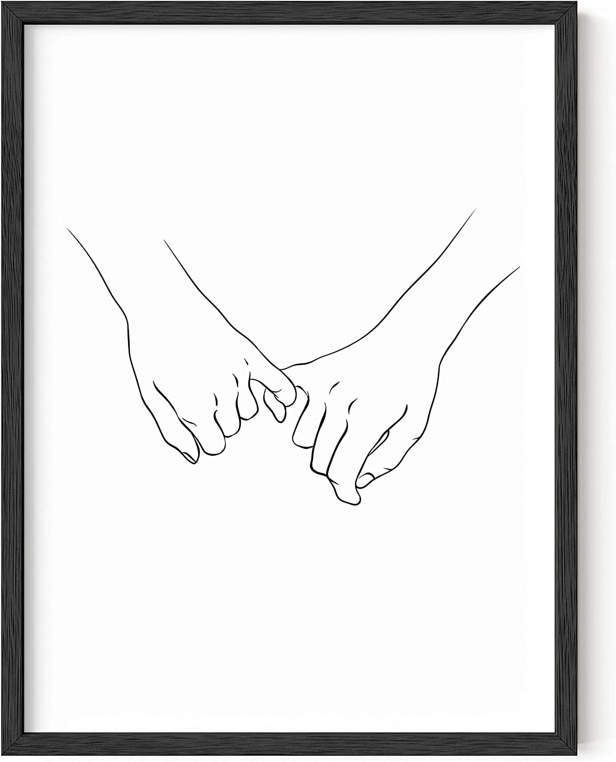 KSIW- Pinky Promise Wall Art Line Drawings Modern Wall Art Contemporary ...