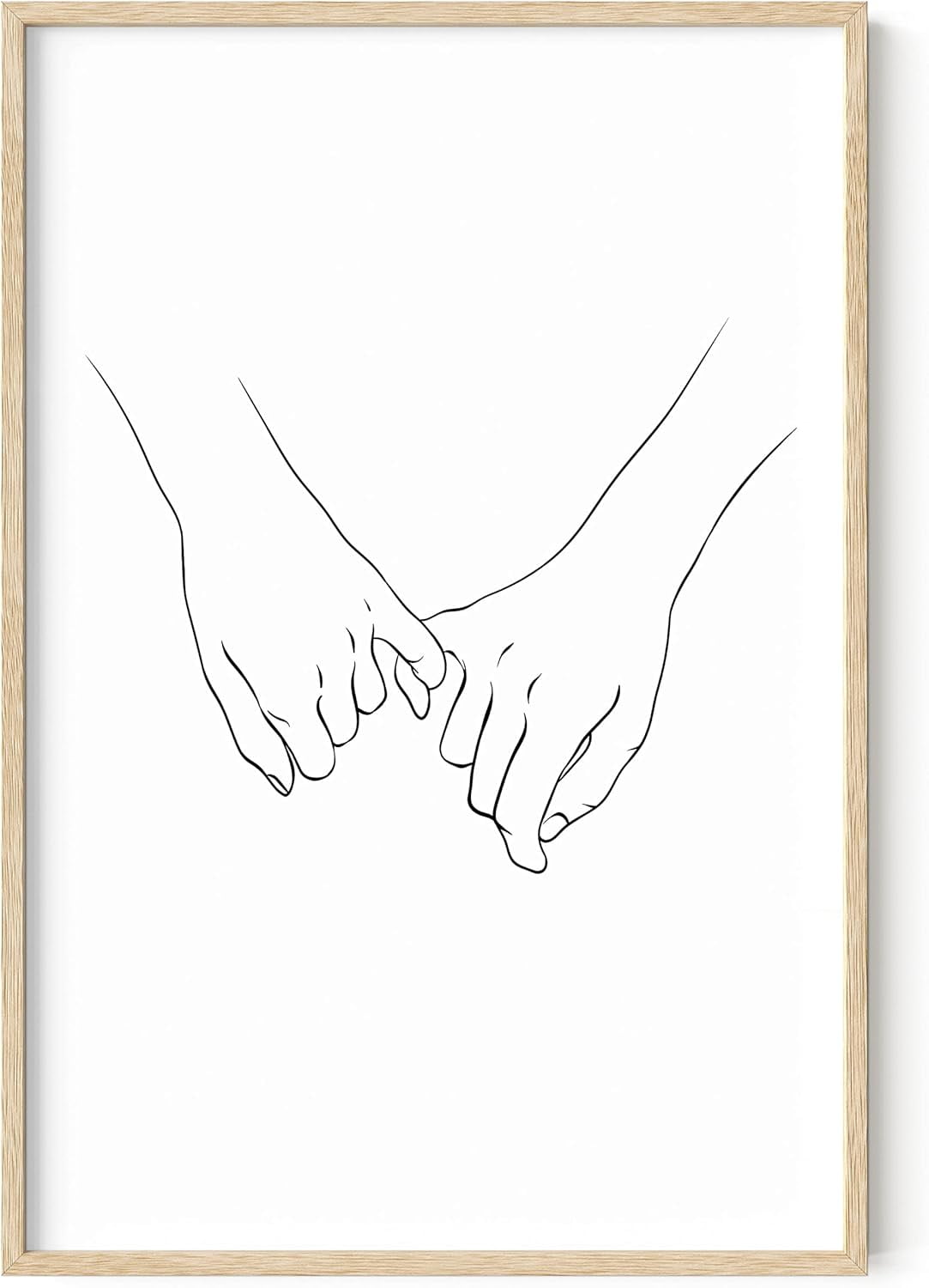 KSIW- Pinky Promise Wall Art Line DrawingsHolding Hands Minimalistic ...