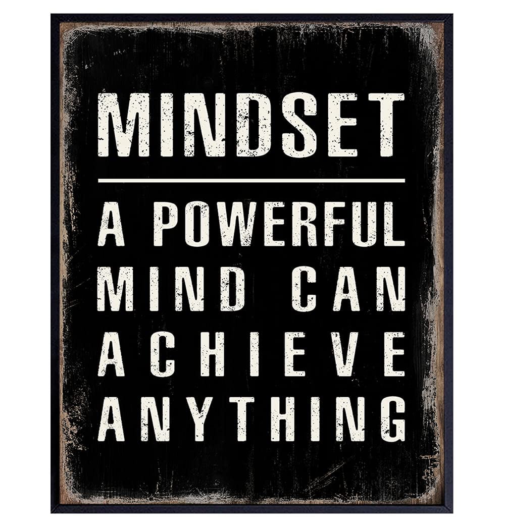 KSIW-Positive Quotes Motivational Wall Art & Decor - Mindset Is ...