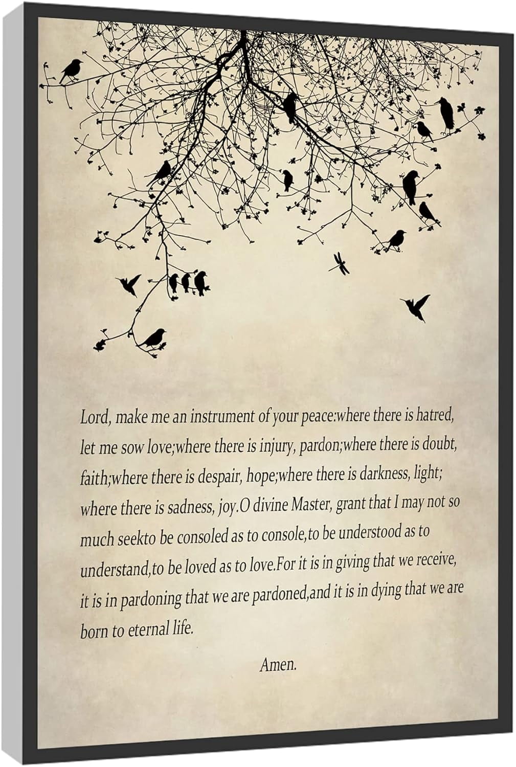 KSIW-Prayer Of Saint Francis Wall Art Catholic Prayer Of Saint Francis ...