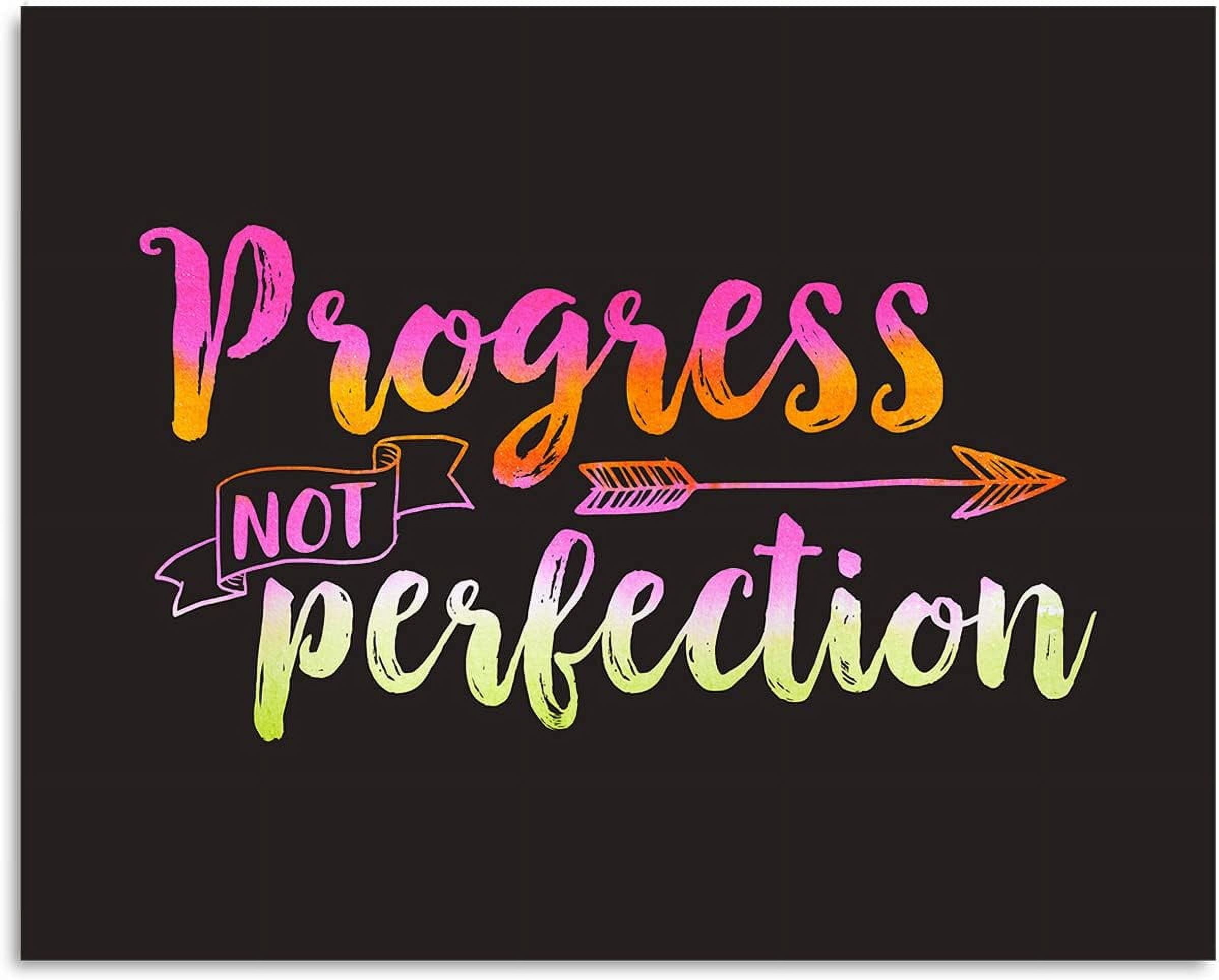 KSIW-Progress Not Perfection - Motivational Wall Art - Recovery Gifts ...