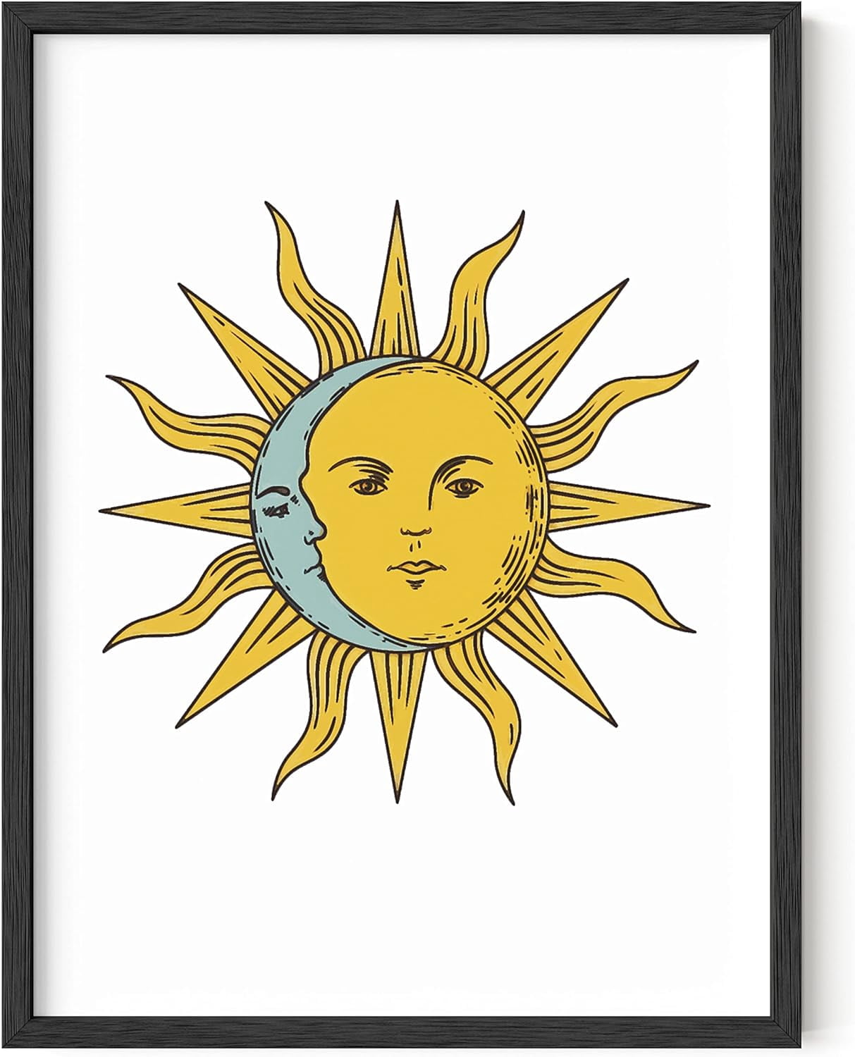 KSIW- Psychedelic Wall Art and Trippy Wall PostersSun and Moon Wall ...