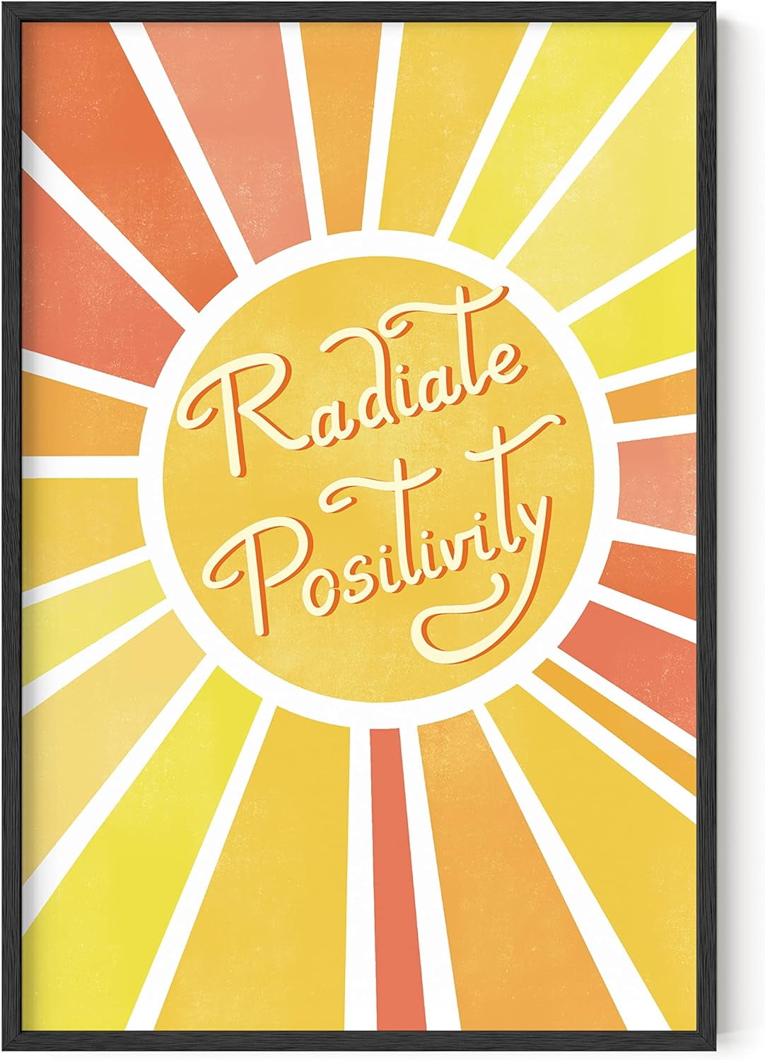 KSIW- Radiate Positivity Poster Inspirational Wall Art Kids Room Girls ...