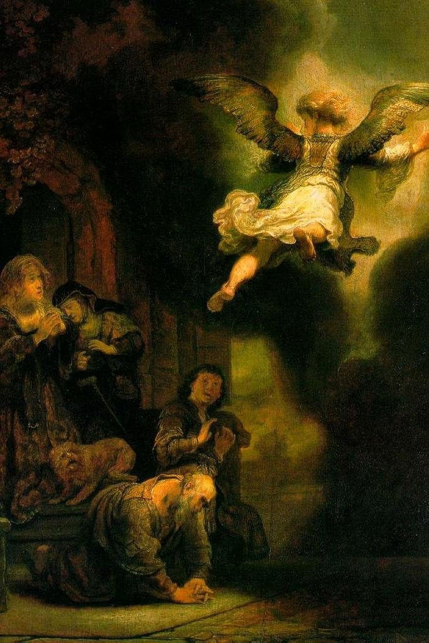 KSIW-Rembrandt The Angel Raphael Leaving The Family Of Tobit Realism ...