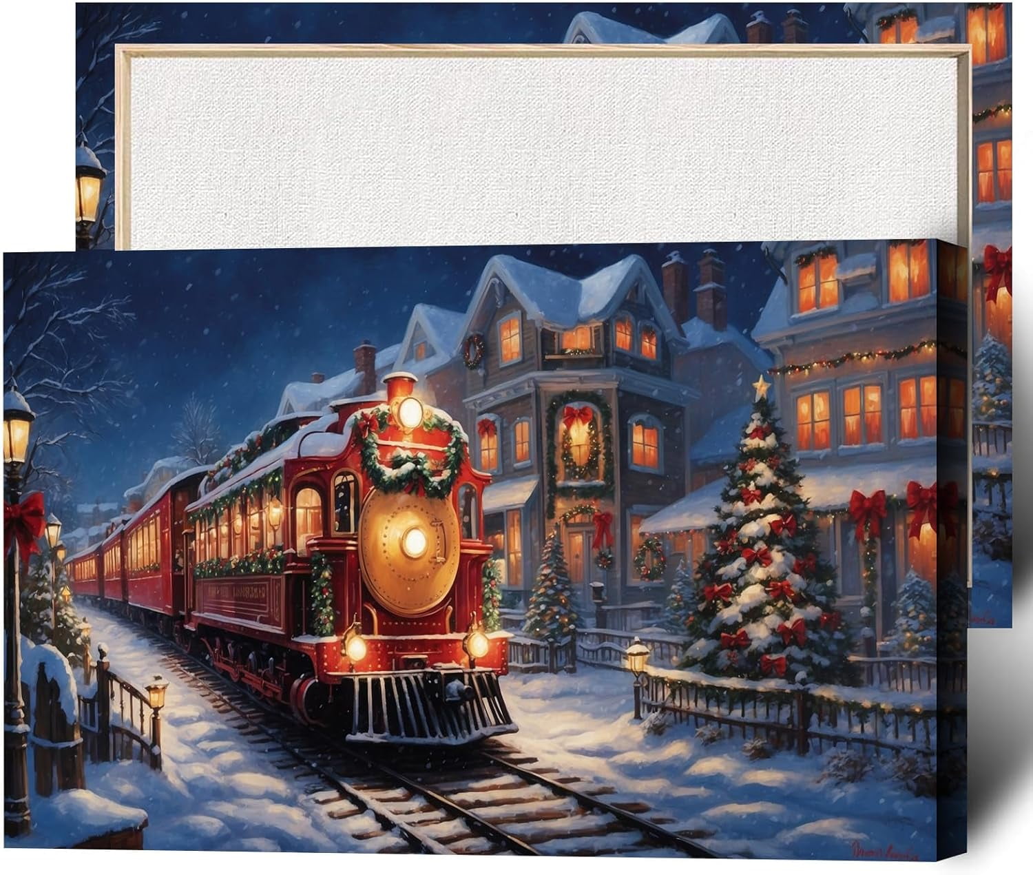 KSIW-Retro Polar Express Train Print Fantastic Christmas Train Retro ...