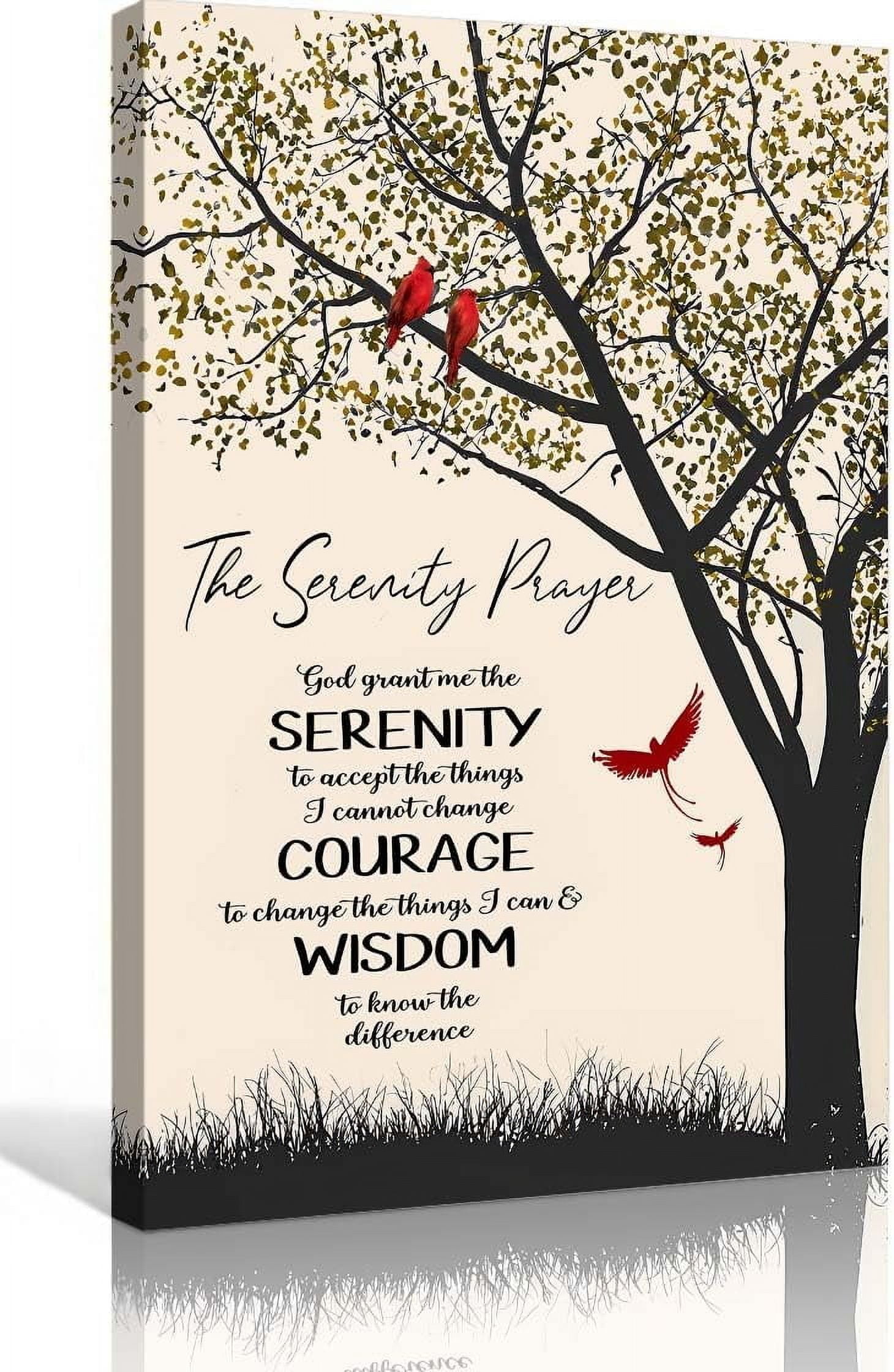 KSIW-Serenity Prayer Wall Art Bible Verse Poster Framed Christian Wall ...