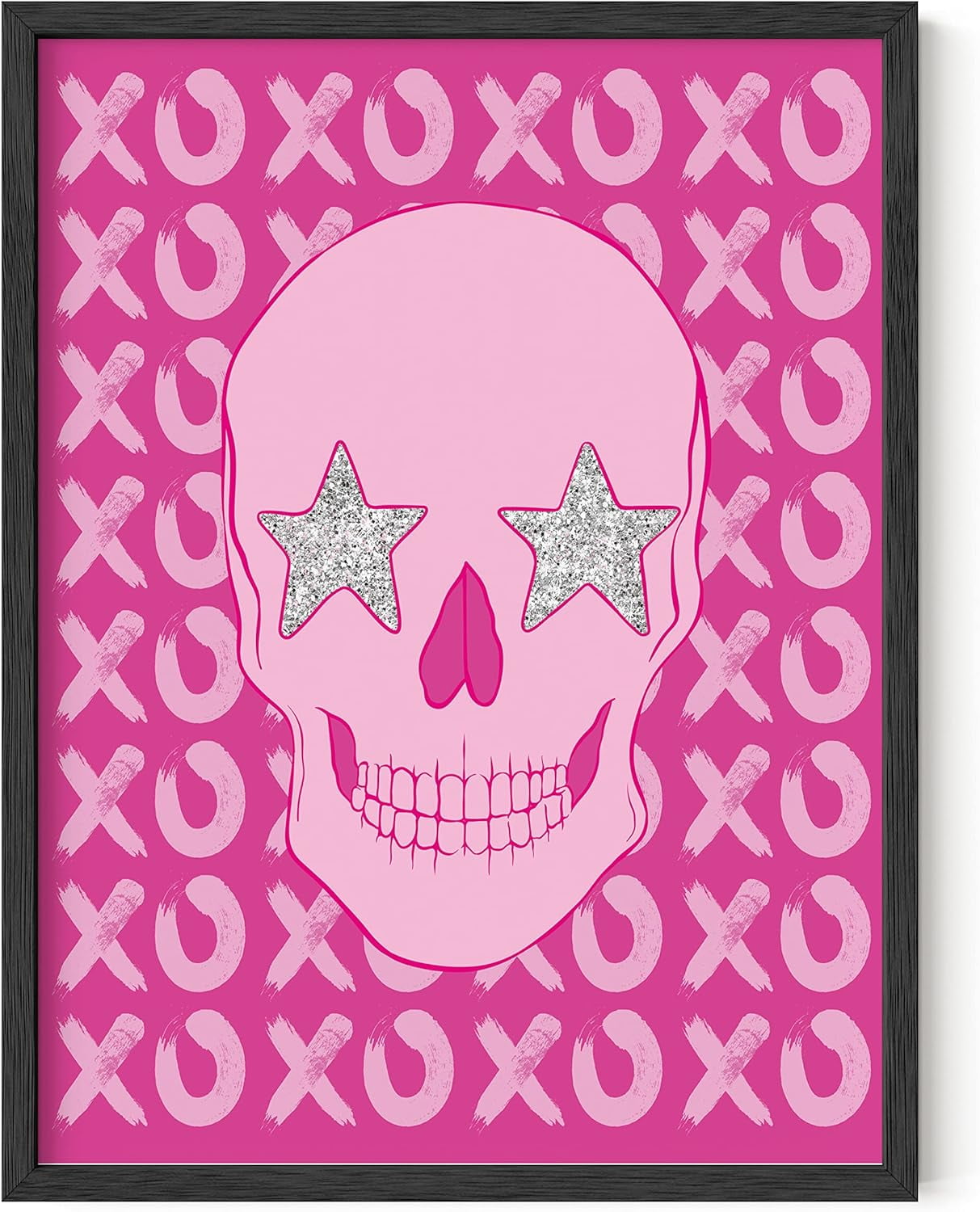 KSIW-Skull Art Print - Pink Posters For Teen Girls Room Baddie ...