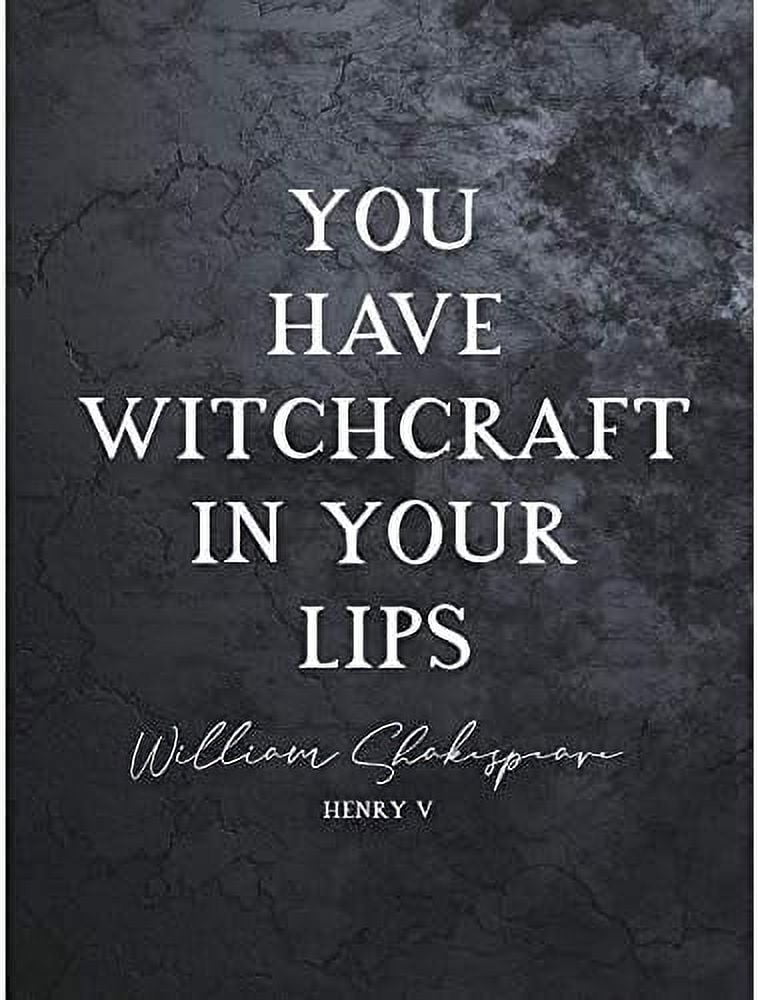 KSIW-Slate Quote Shakespeare Witchcraft in Your Lips Art Print Canvas ...