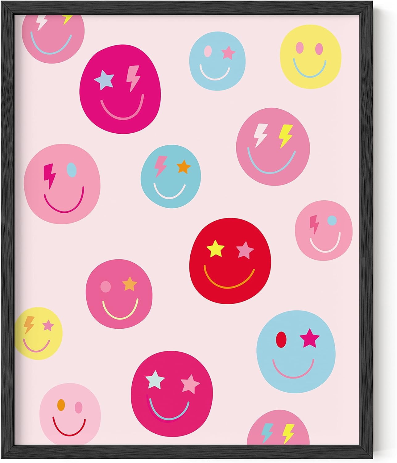 KSIW- Smiley Face PosterPreppy Wall Art Pink Posters For Room Aesthetic ...