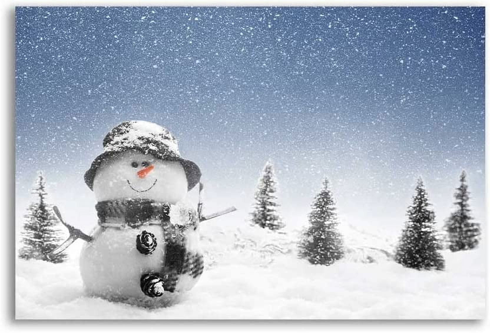 KSIW-Snowman Wall Art Snowflake Poster Modern Home Decorations Children ...