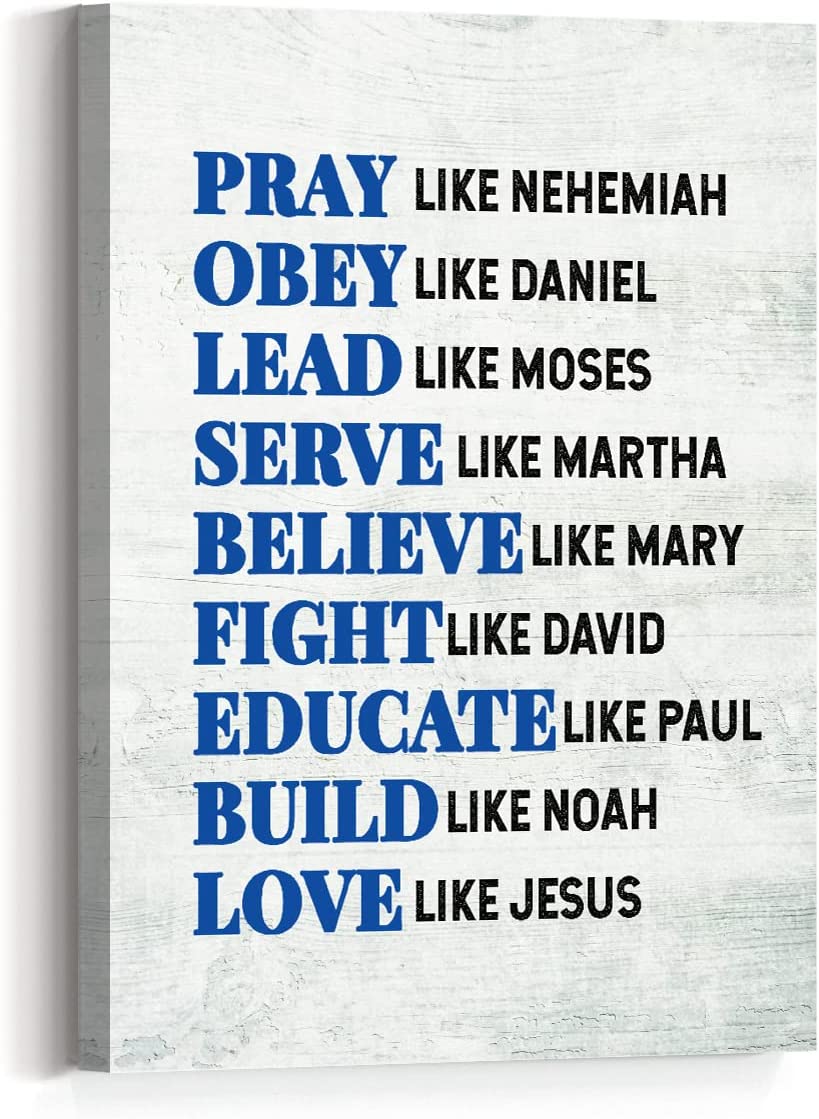 KSIW-Spiritual Super Role Models Christian Wall Art Canvas, Bible ...