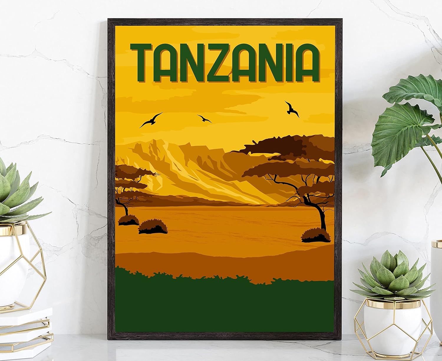 KSIW-Tanzania Travel Poster, Tanzania Cityscape and Landmark Poster ...