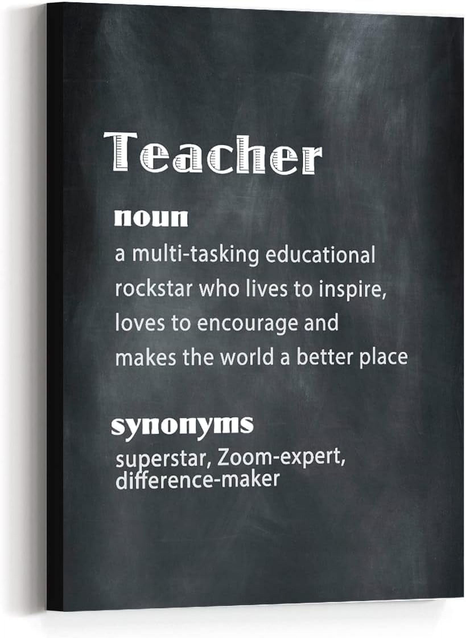 KSIW-Teacher Wall Art Canvas,Teacher Definition Canvas Prints ...