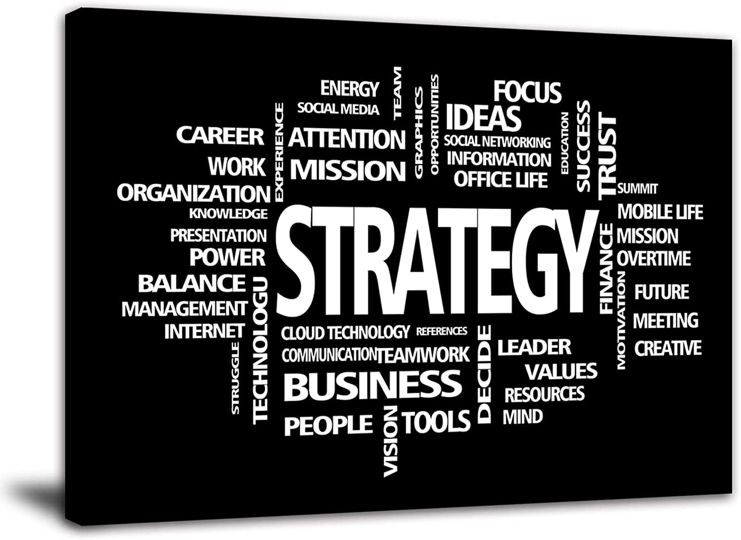 KSIW-Teamwork Canvas Wall Art - Large Framed Motivational Quotes ...