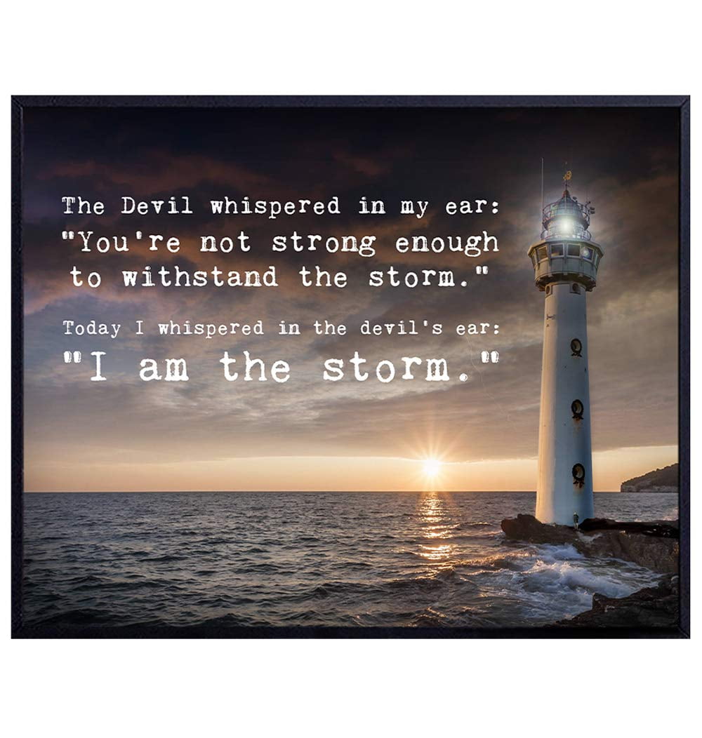 KSIW-The Devil Whispered I Am The Storm - Lighthouse Wall Decor ...