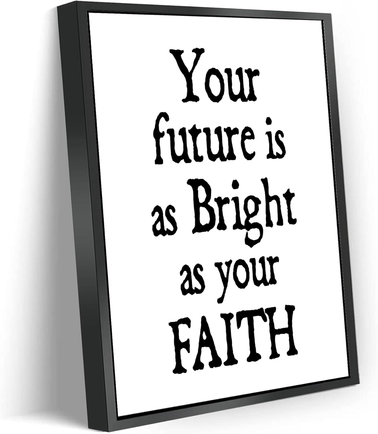 KSIW-The Future Is As Bright As Your Faith Wall Art Christian Quote ...
