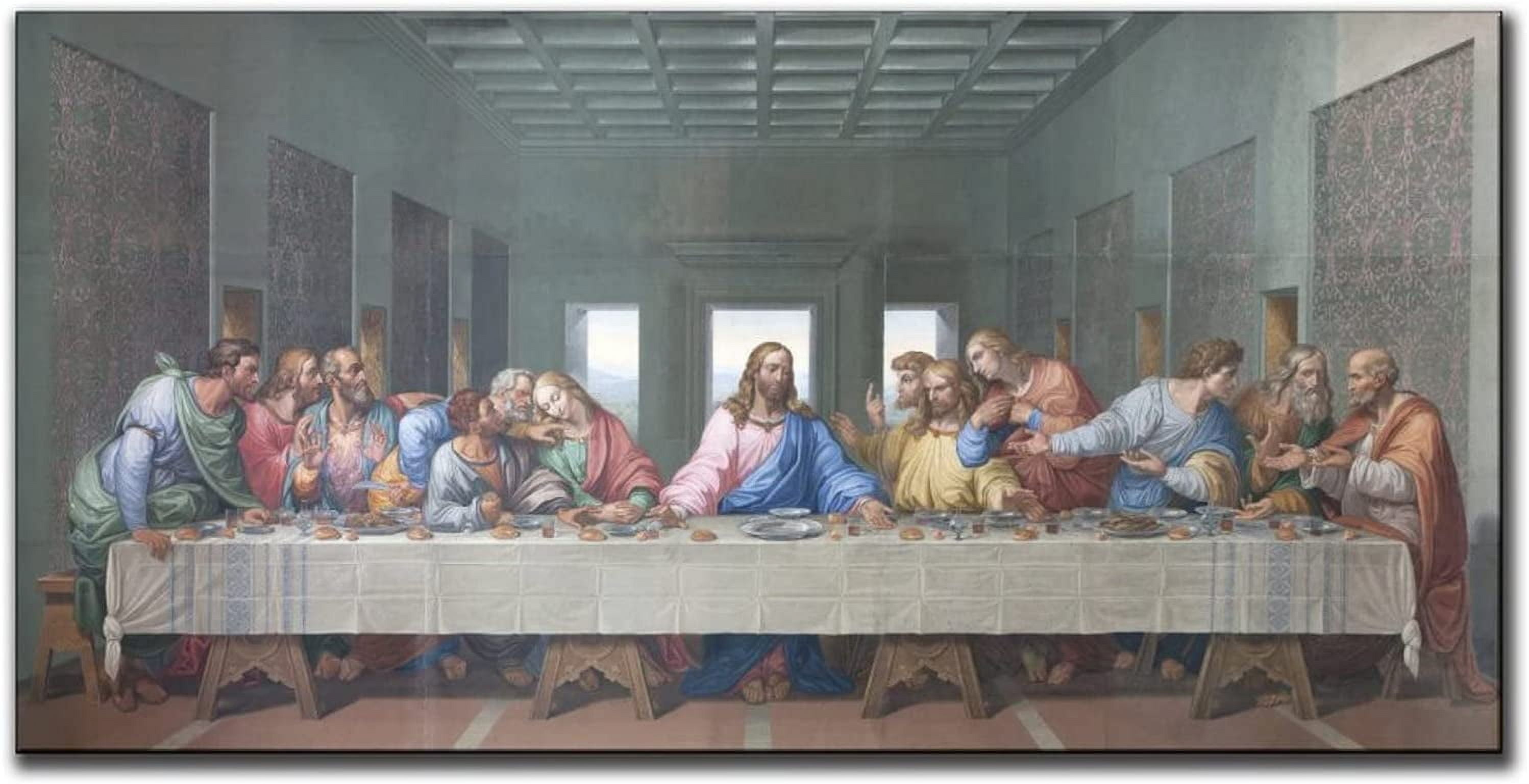 KSIW-The Last Supper Leonardo Da Vinci Last Supper Jesus Canvas Art ...