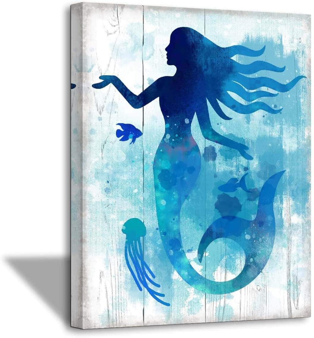 KSIW-The Little Mermaid Bathroom Pictures gallery Wall Decor for Girls ...