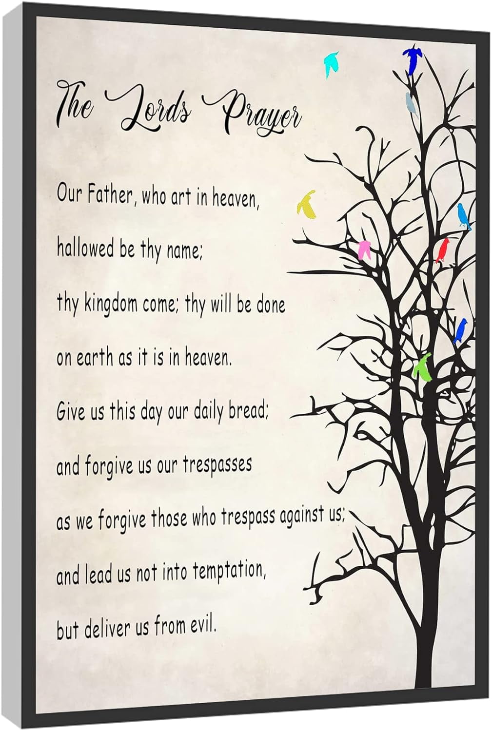 KSIW-The Lords Prayer Wall Art Our Father Prayer Grace Poster Catholic ...