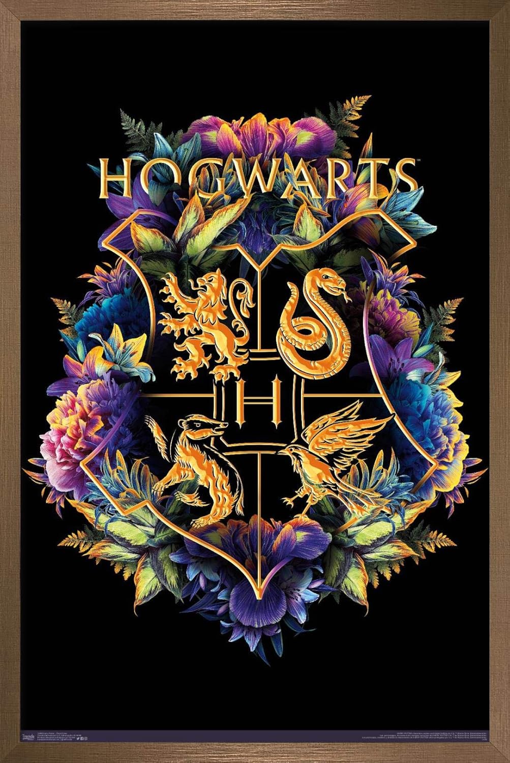 KSIW- The Wizarding World: Harry Potter - Floral House Crests Wall ...